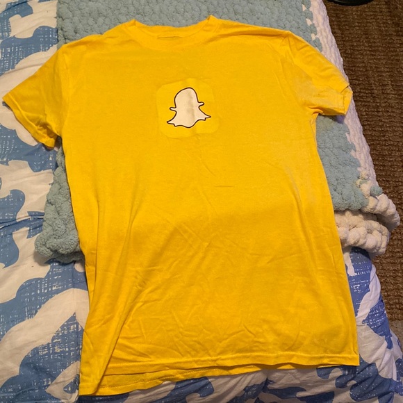 Tops | Snapchat Logo Tshirt | Poshmark